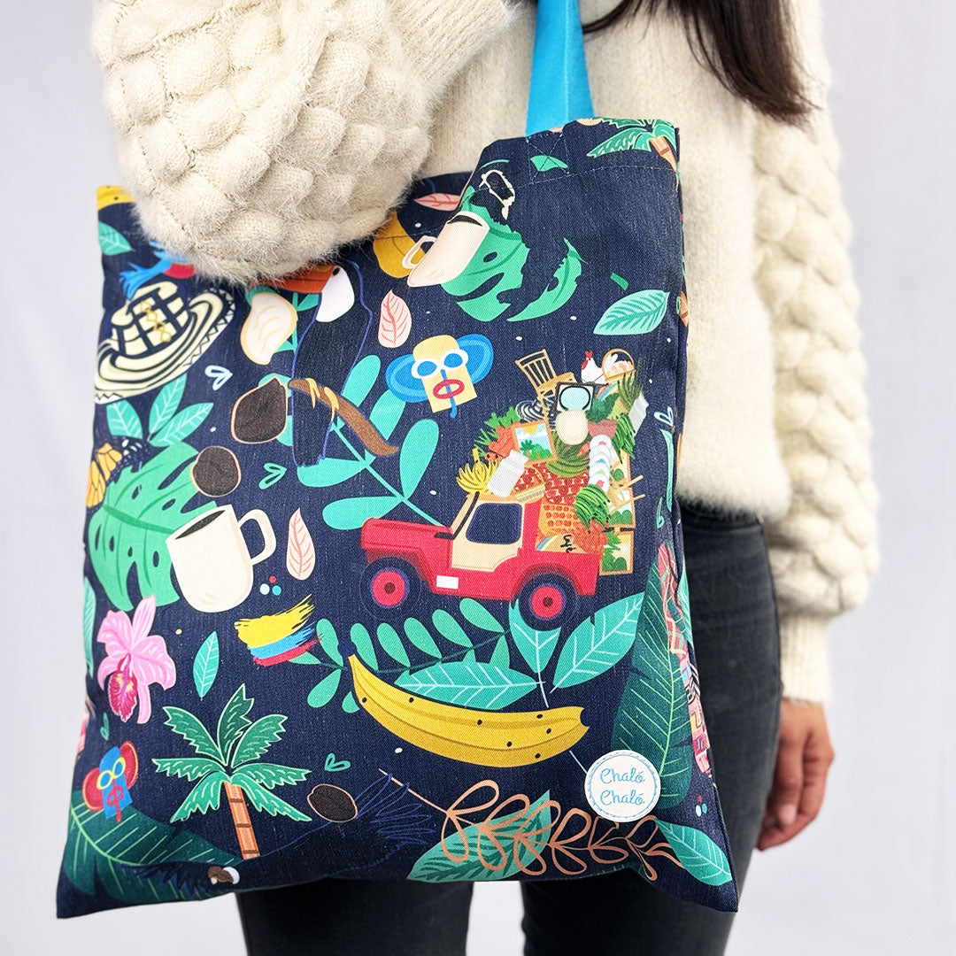 Tote Bag Estampada Colombia Insignia – Chalo Chalo Colombia